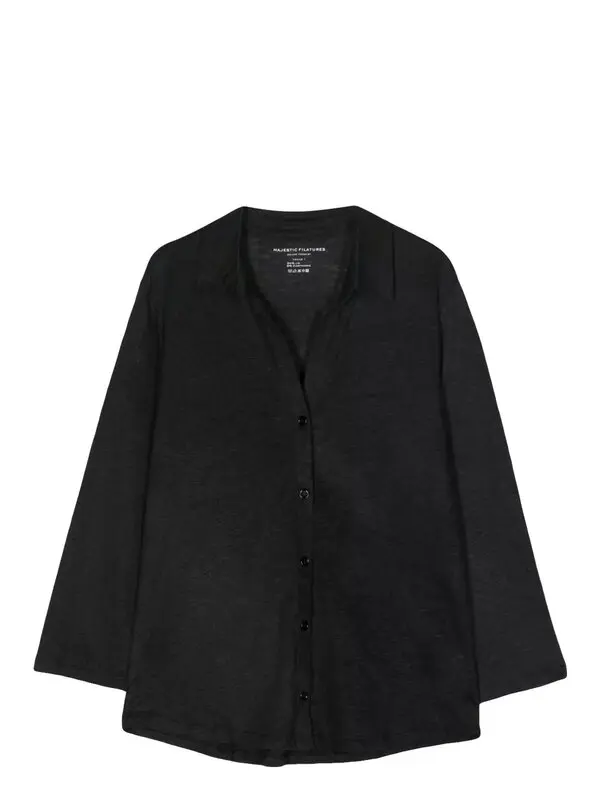 Majestic Filatures Classic-collar Shirt - Black