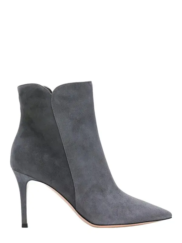 GIANVITO ROSSI Levy 85mm Suede Ankle Boots - Grey