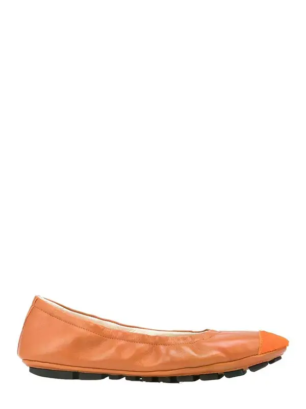 MADISON MAISON Elasticated Ballerina Shoes - Orange