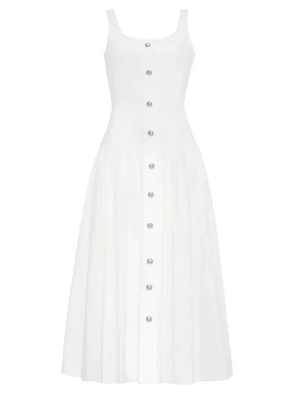 Adam Lippes Cassie Midi Dress - White