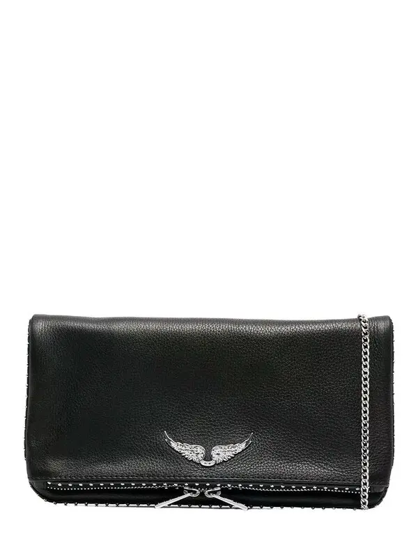 Zadig&Voltaire Studded Leather Clutch - Black