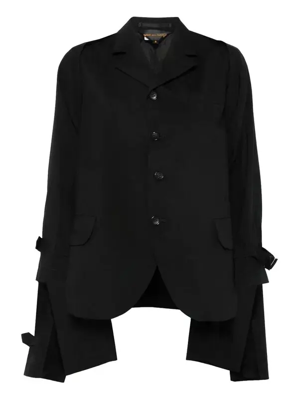 Comme Des Garçons Wool Waistcoat With Detachable Sleeves - Black