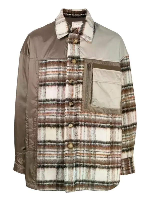 FENG CHEN WANG Panelled Button-up Jacket - Neutrals
