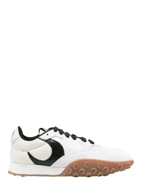 MARINE SERRE Calf Leather Lace-up Sneakers - White
