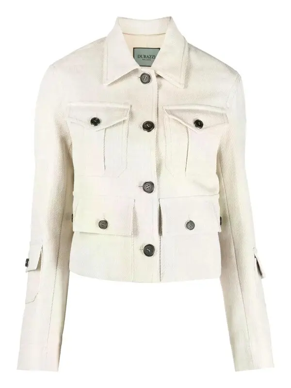 DURAZZI MILANO Multi-pocket Cropped Jacket - Neutrals