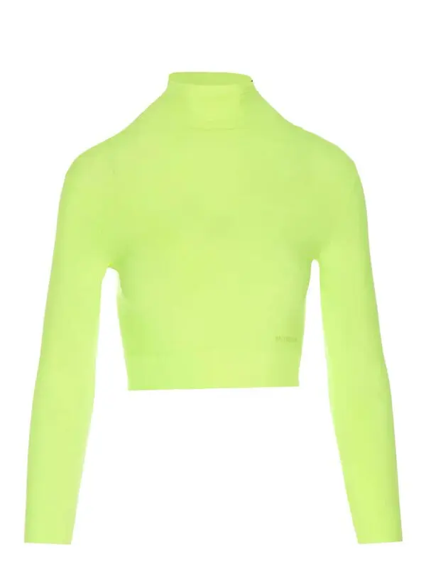 Balenciaga High-neck Cropped Top - Green