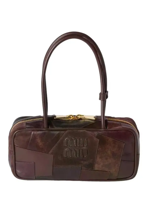 Miu Miu Patchwork Tote Bag - Brown