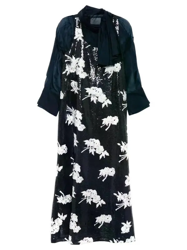 SHATHA ESSA All-over Embellished Dress - Black