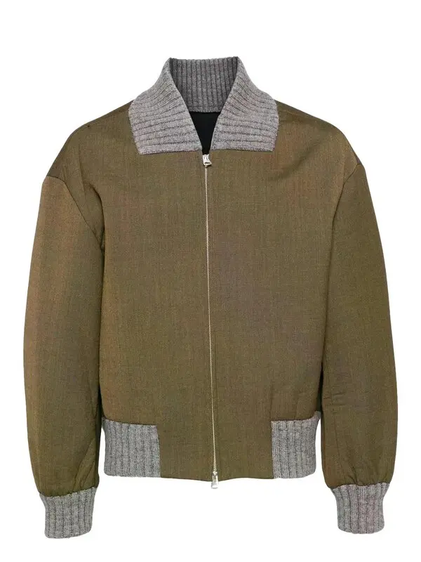 CROQUIS Zip-up Bomber Jacket - Green