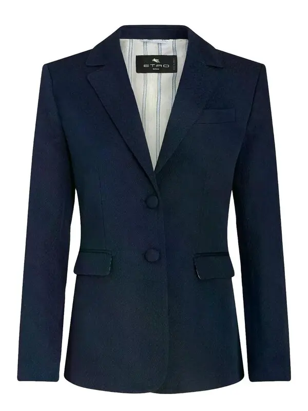 Etro Single-breasted Notched Blazer - Blue