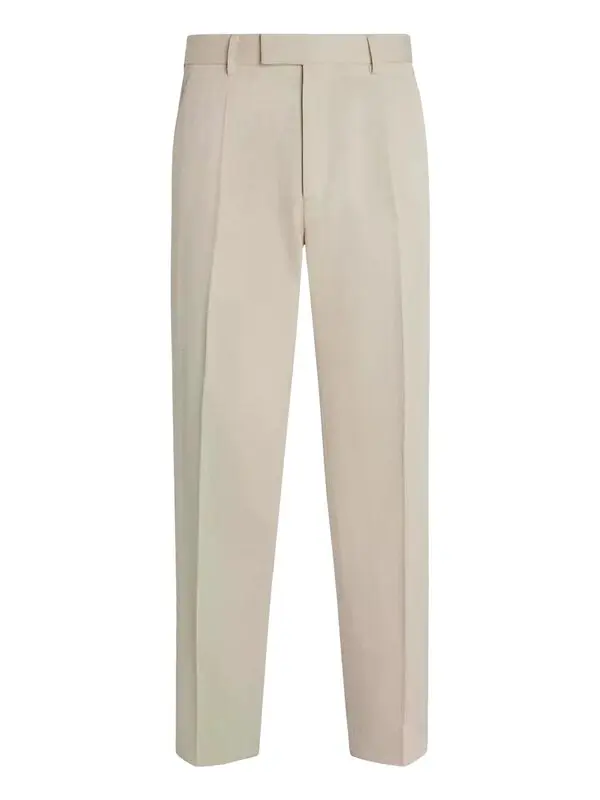 Zegna Tapered Tailored Trousers - Neutrals