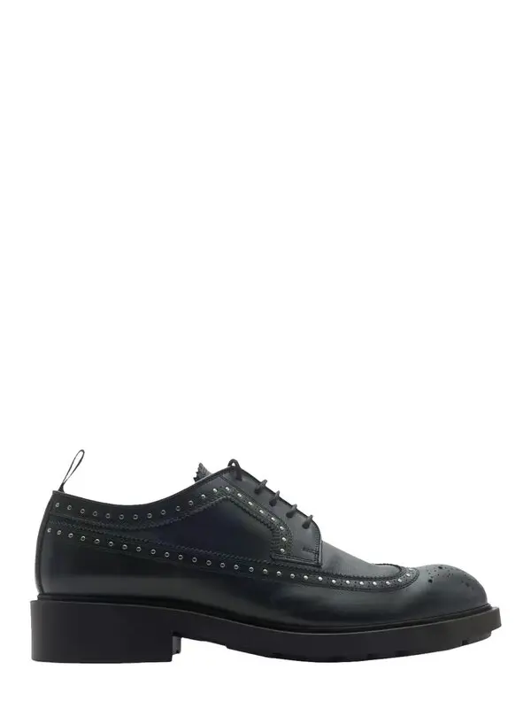 Burberry Studded Leather Brogues - Black