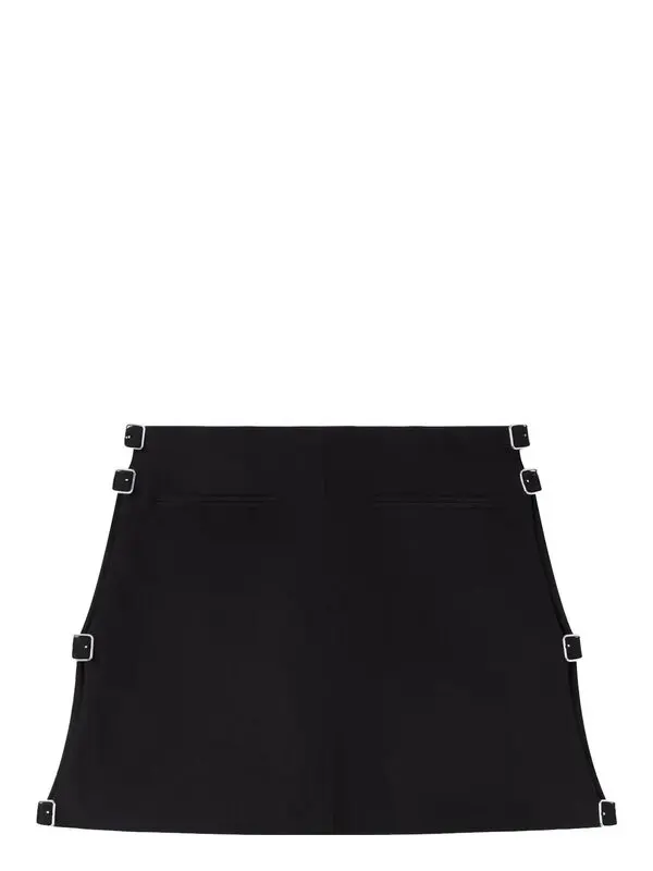 COURREGES Buckled Wool Miniskirt - Black