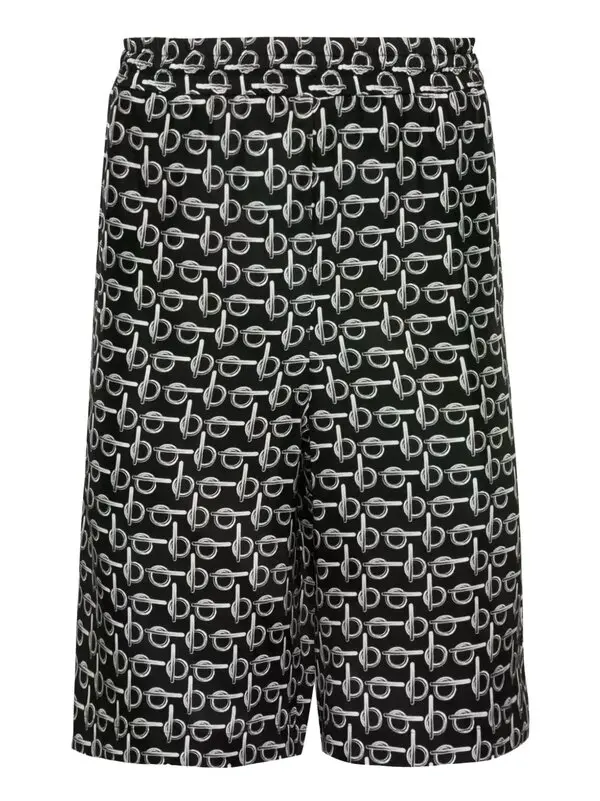 Burberry Elasticated-waistband Silk Shorts - Black