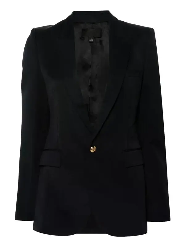 NILI LOTAN Anabel Midnight Virgin Wool Blazer - Blue