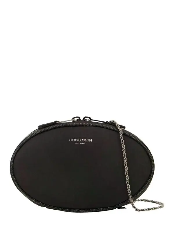 Giorgio Armani Chain-link Clutch Bag - Black