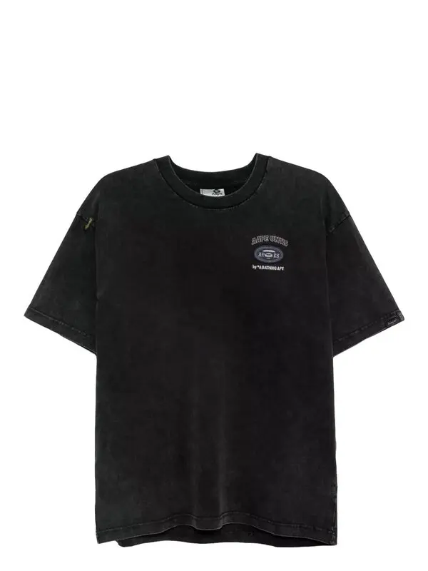 AAPE BY *A BATHING APE Logo-embroidered T-shirt - Black