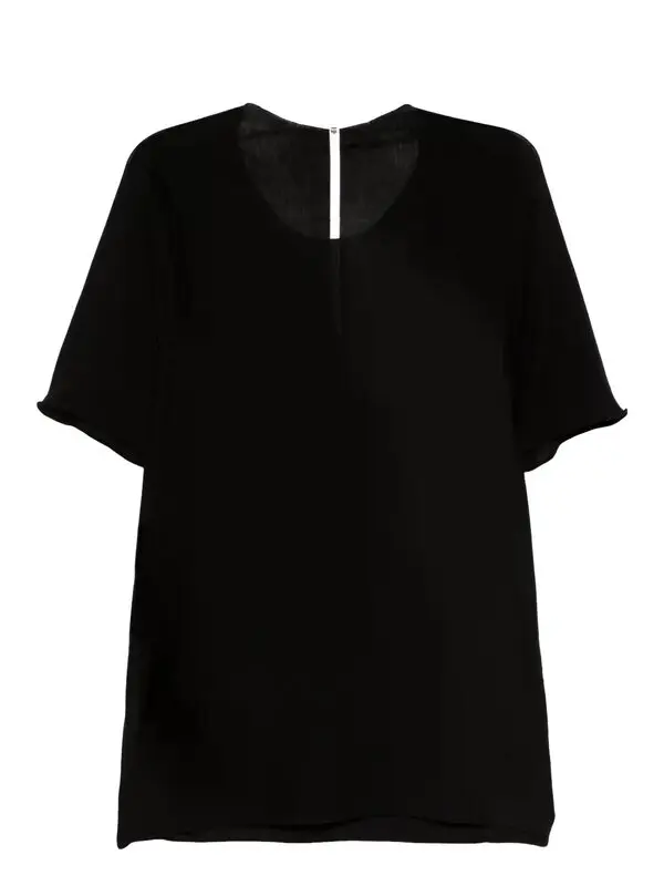 LABEL UNDER CONSTRUCTION Raw Edge T-shirt - Black