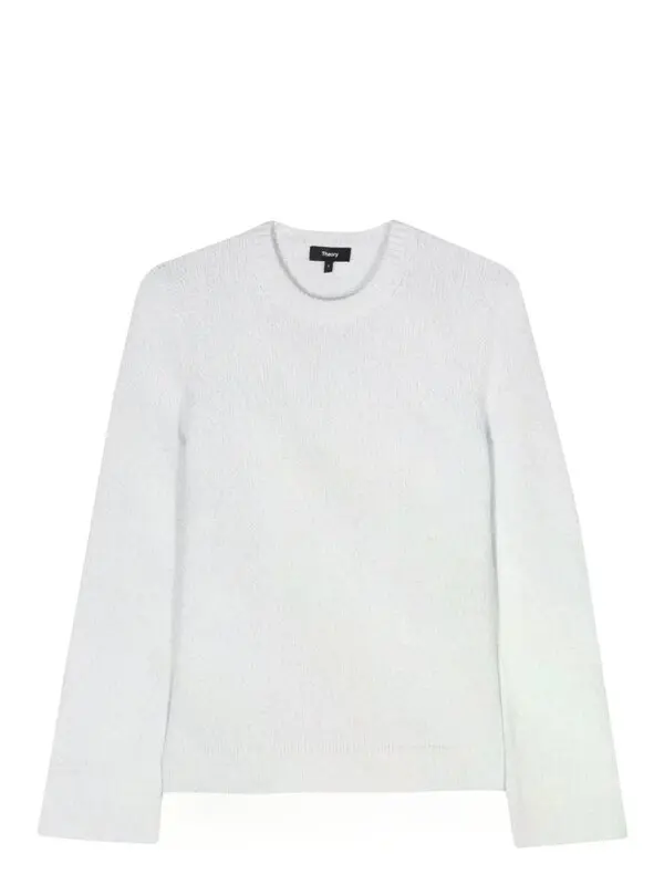 Theory Long-sleeve Bouclé Jumper - Blue