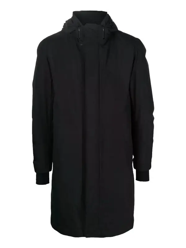 Herno Hooded Longline Padded Coat - Black