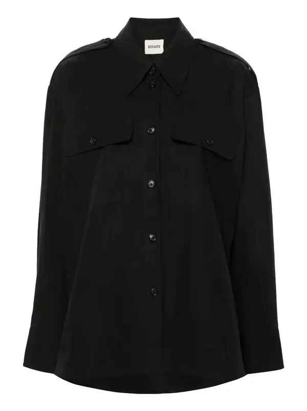 Khaite The Missa Cotton Shirt - Black