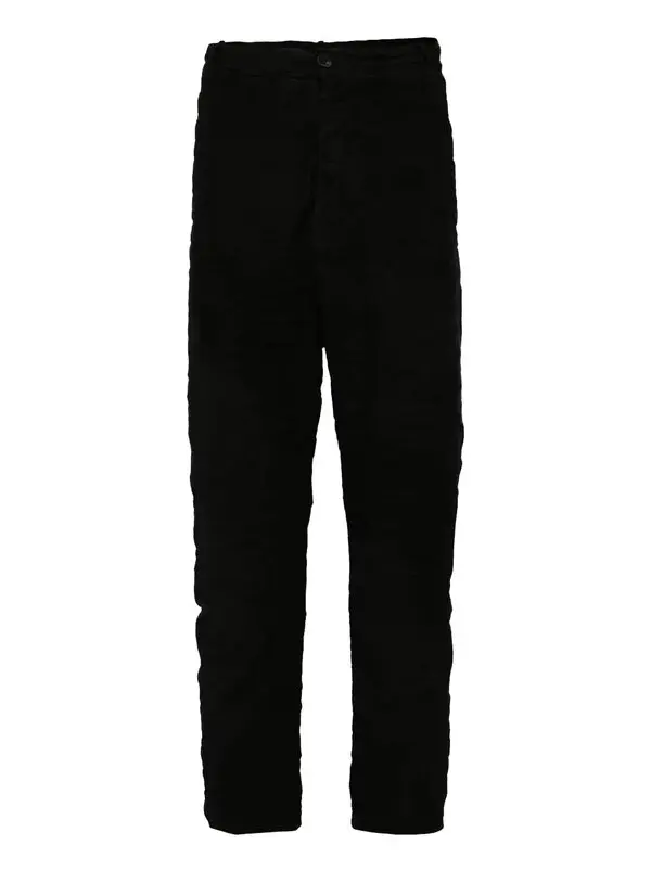 POÈME BOHÉMIEN Crinkled Slim-cut Trousers - Black