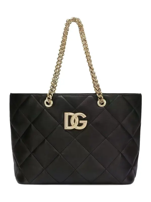 Dolce & Gabbana 3.5 Quilted Shopper Bag - Black