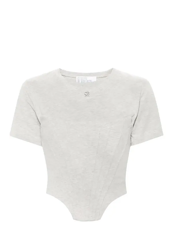 Giuseppe Di Morabito Corset Layer Cotton T-shirt - Grey