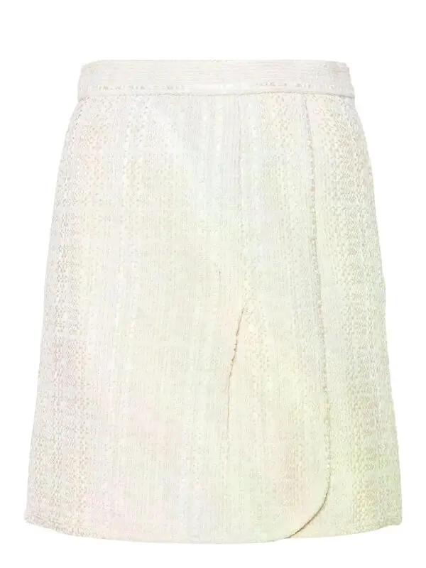 IRO PARIS Bouclé Mini Skirt - Neutrals
