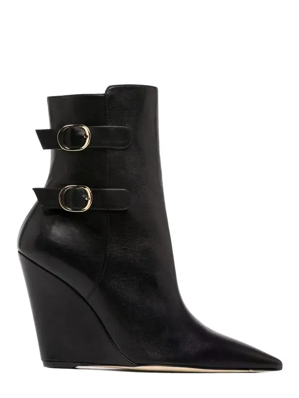 STUART WEITZMAN Pointed-toe 100mm Wedge Boots - Black
