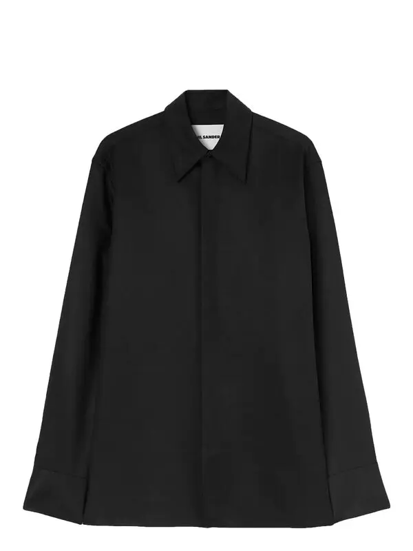 JIL SANDER Twill Shirt - Black