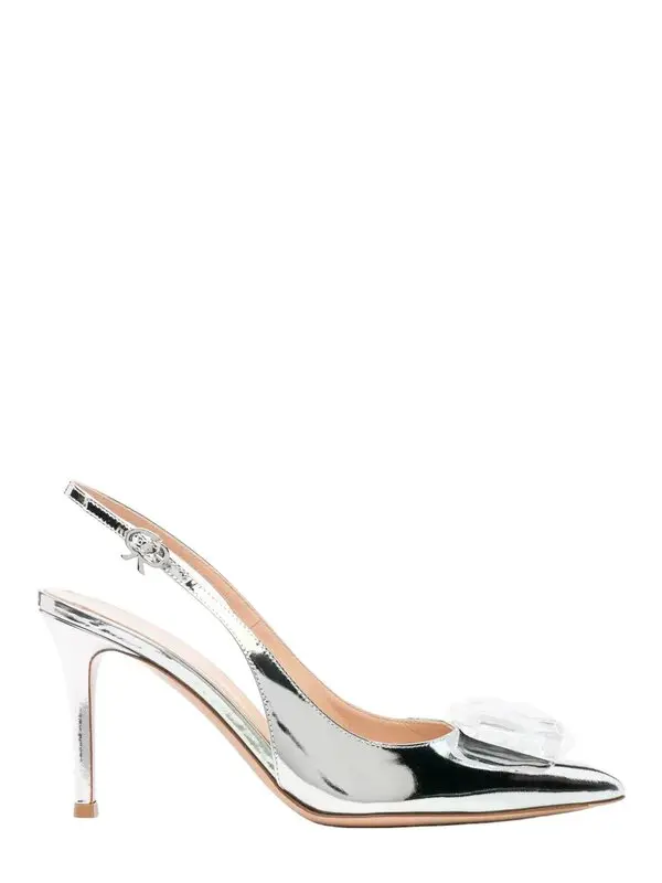 GIANVITO ROSSI Jaipur 90mm Slingback Pumps - Silver