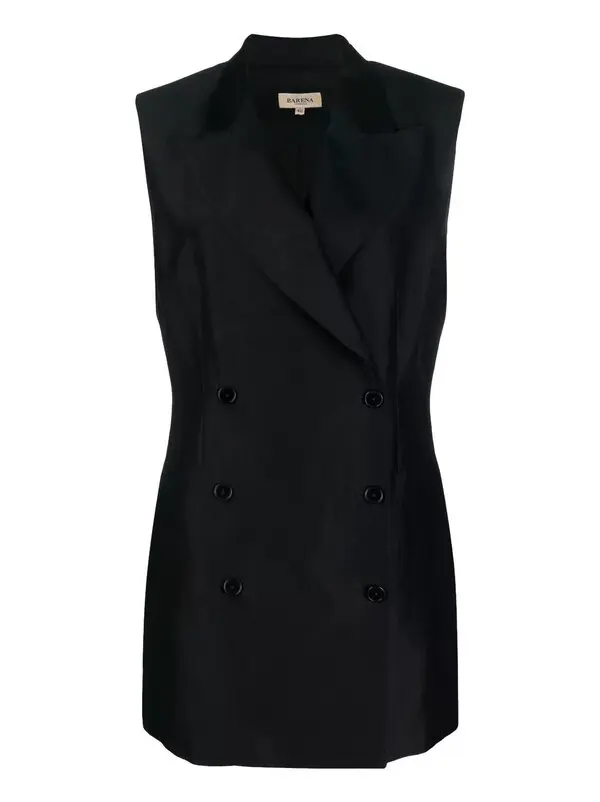 Barena Venezia Bellini Double-breasted Minidress - Black