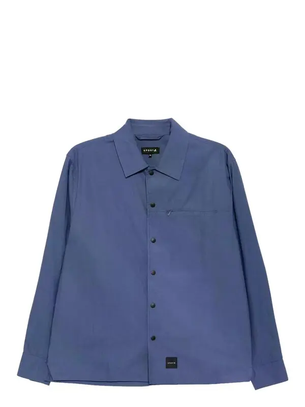 AGNES B. Poplin Pocket Shirt - Purple