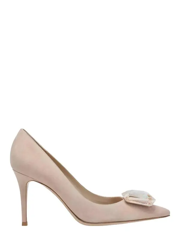 GIANVITO ROSSI Jaipur 85mm Suede Pumps - Neutrals