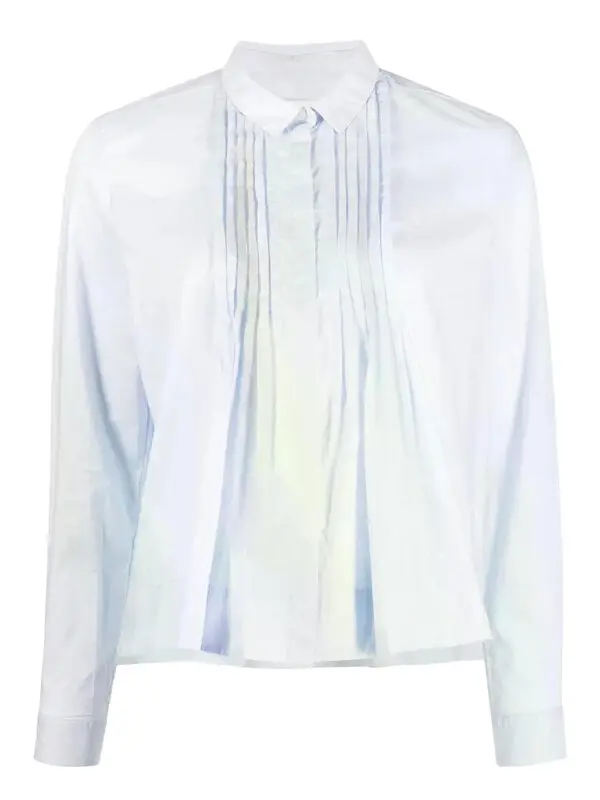 Bonpoint Pleated Cotton Shirt - Blue