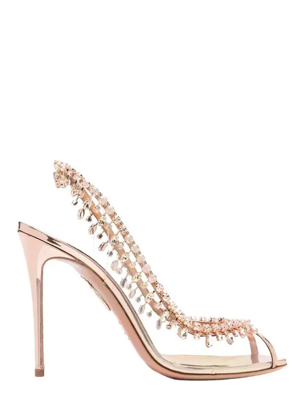 AQUAZZURA Temptation 120mm Sandals - Neutrals