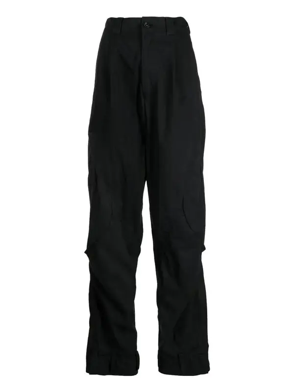 HYEIN SEO Button-up Cotton-blend Trousers - Black