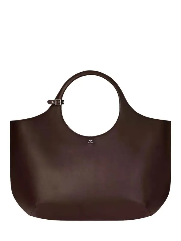 COURREGES Maxi Holy Leather Bag - Black