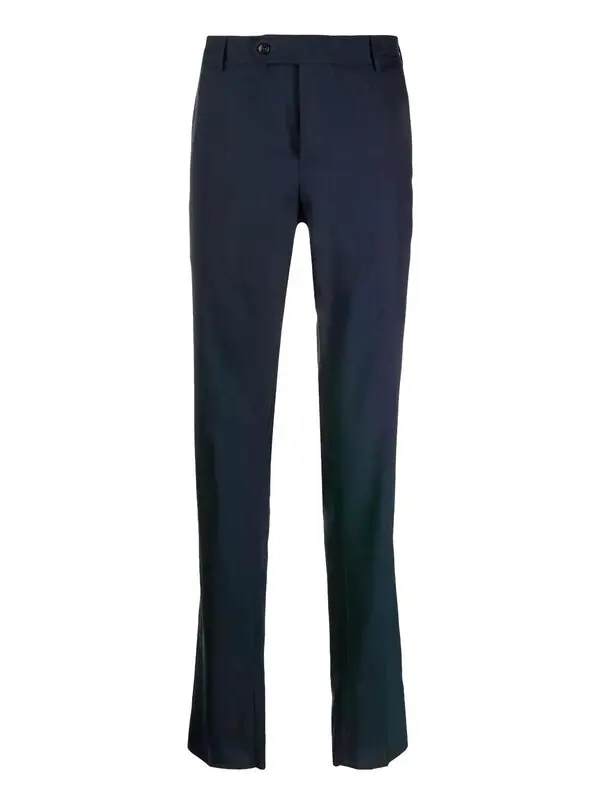 PT TORINO Straight-leg Virgin Wool Trousers - Blue