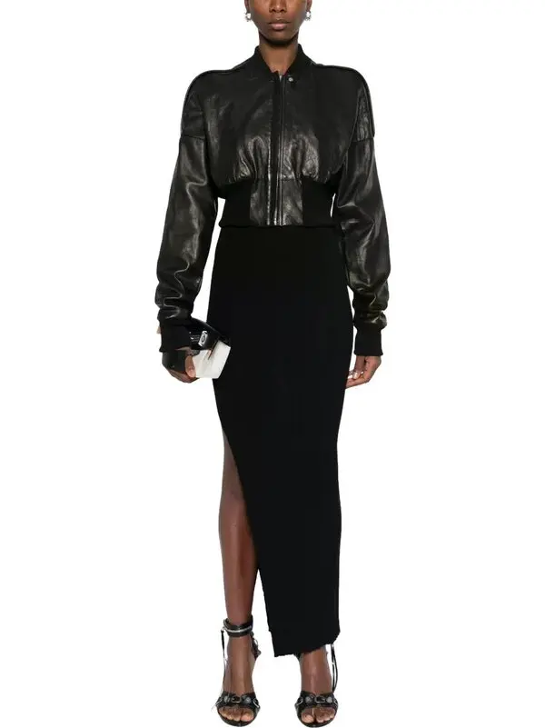 Rick Owens Leather Jacket - Black