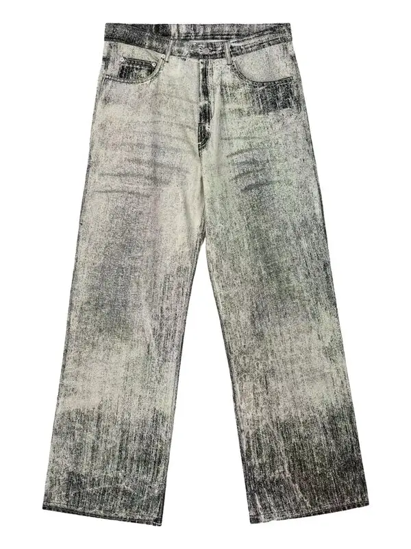 Camper Distressed Straight-leg Jeans - Black
