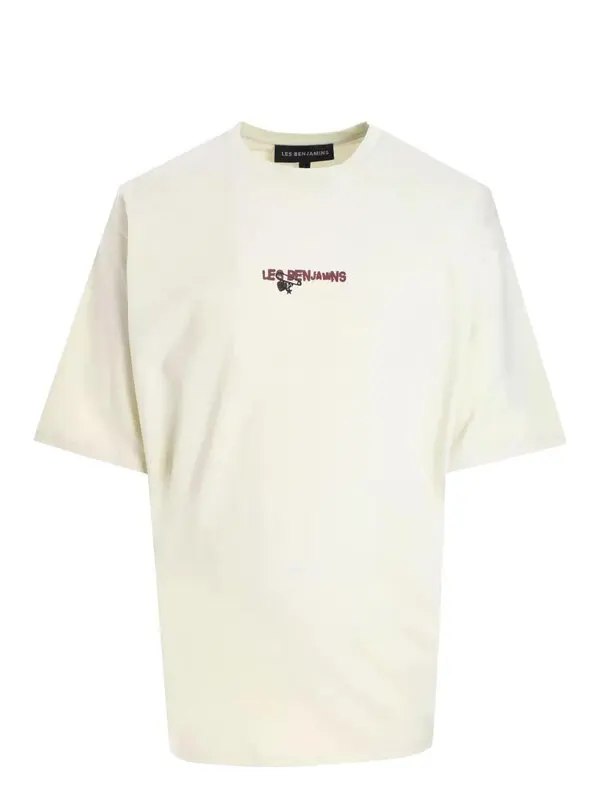 LES BENJAMINS Graphic-print T-shirt - Neutrals