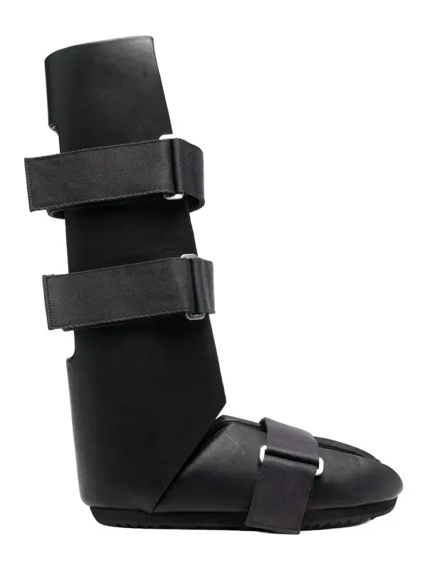 Rick Owens Splint Leather Knee Boots - Black