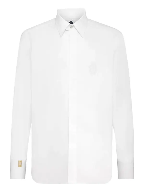 BILLIONAIRE Logo-embroidered Button-up Shirt - White