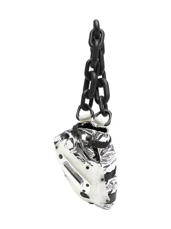 INNERRAUM Chain-link Panelled Mini Bag - Silver