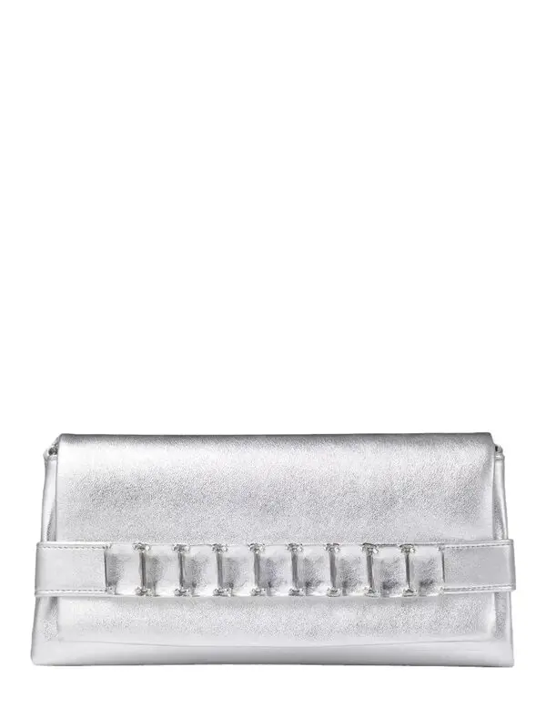 JIMMY CHOO Kya Clutch Bag With Crystal Embellishment - Silver