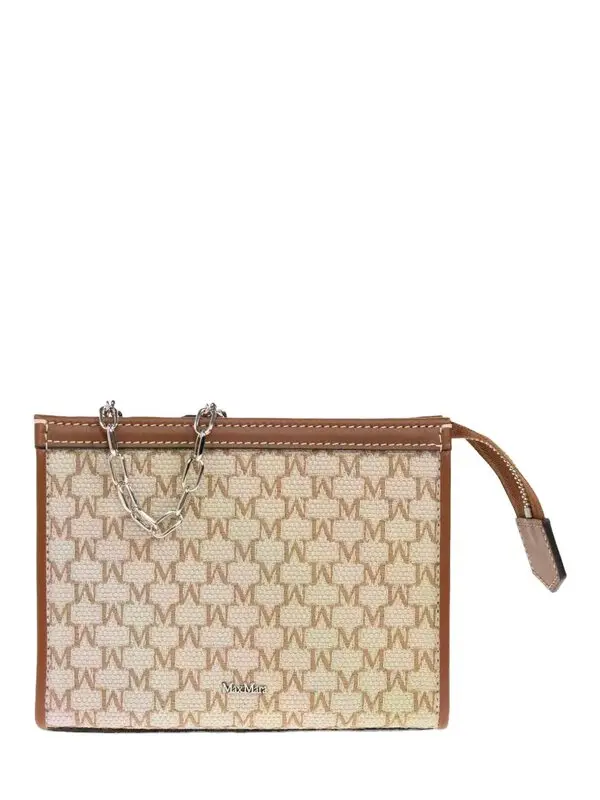 Max Mara Monogram-pattern Clutch Bag - Brown