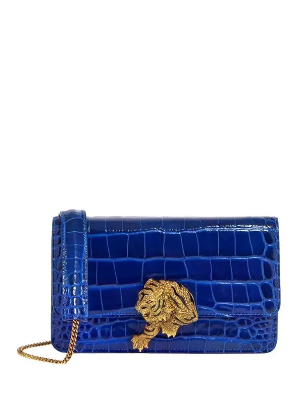 Roberto Cavalli Crocodile-effect Shoulder Bag - Blue
