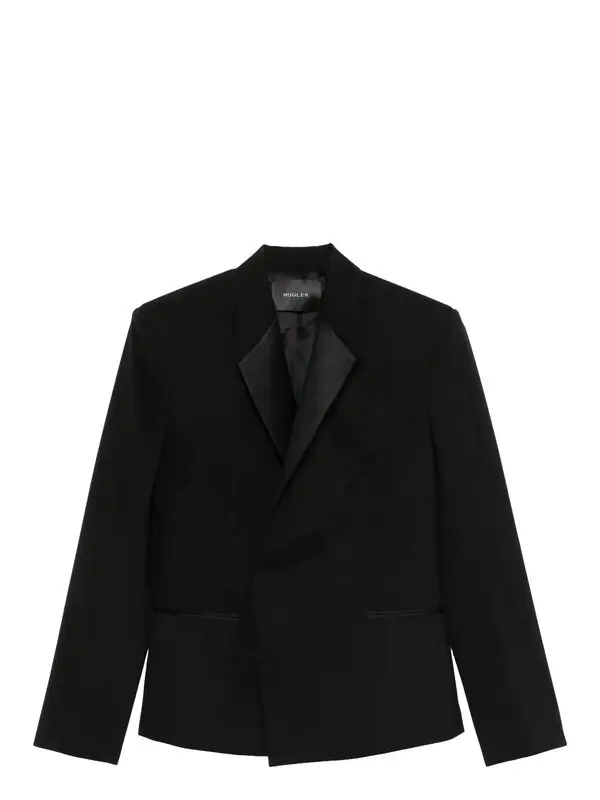 MUGLER Double-breasted Blazer - Black